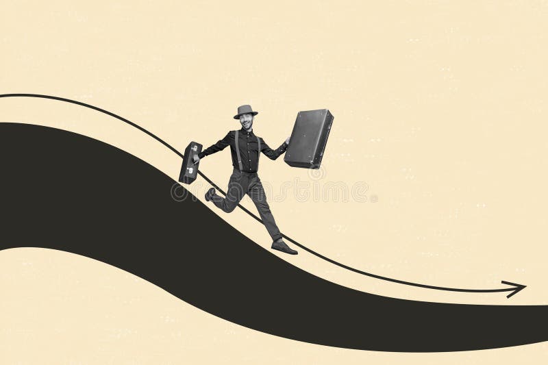 3D Photo Collage Composite Trend Artwork Sketch Image of Young Happy ...