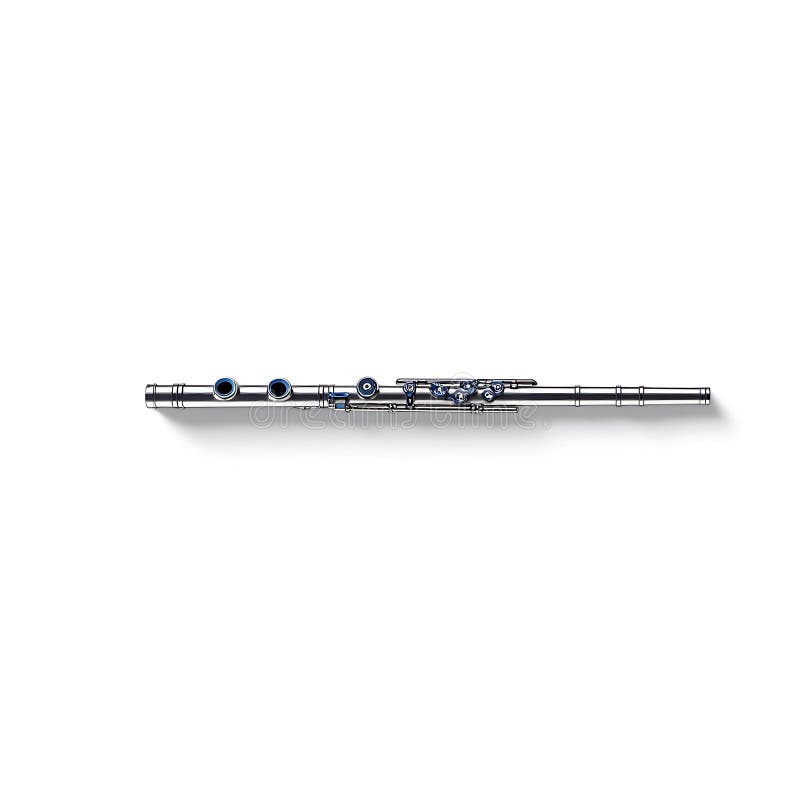 3D Piccolo Flute Isolated on a White Background Stock Illustration ...