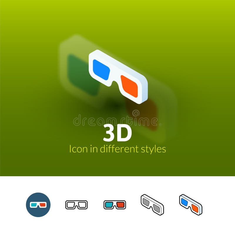 3D Pictogram in Verschillende Stijl Vector Illustratie - Illustration ...