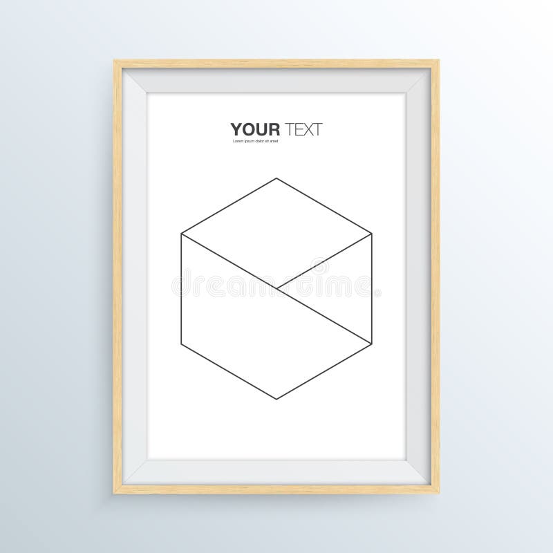 3D Picture Frame Design Vector for A4 Image or Text Stock Vector ...
