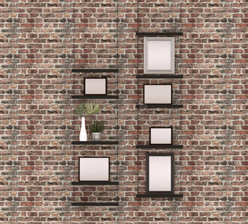 3D Picture Frame Design on Wall Background. Perfect for Your ...