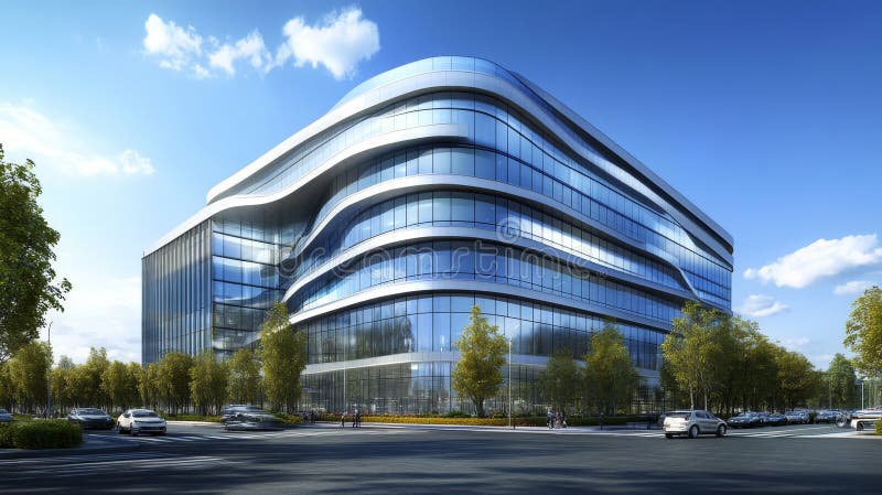 A 3D Picture Offers a Full 360-degree View of a Bright, White Office ...