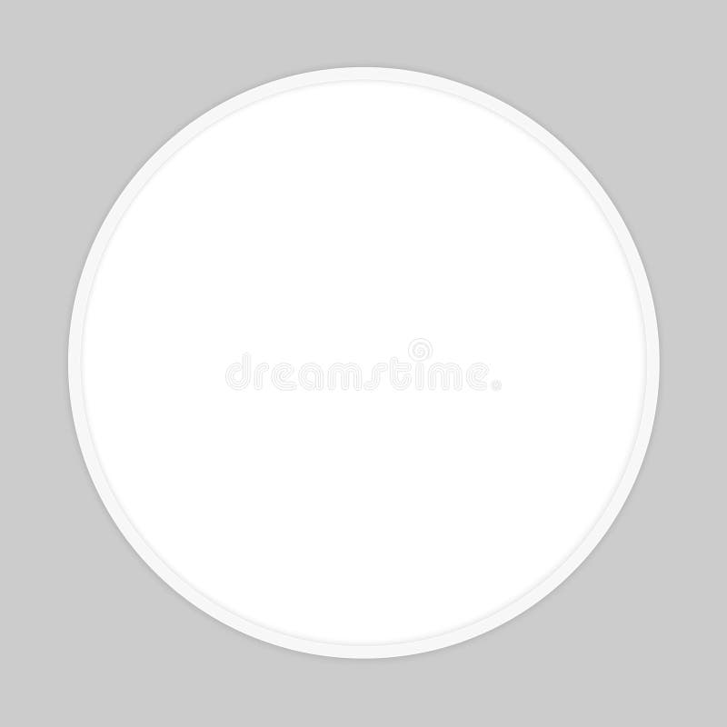 3D Picture Round Frame Design. Realistic Round Frame. Design Template ...