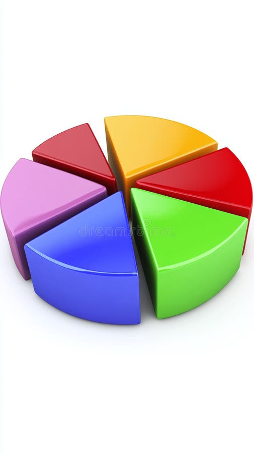 3D Pie Chart Illustrating How Compound Interest Diversifies Wealth ...