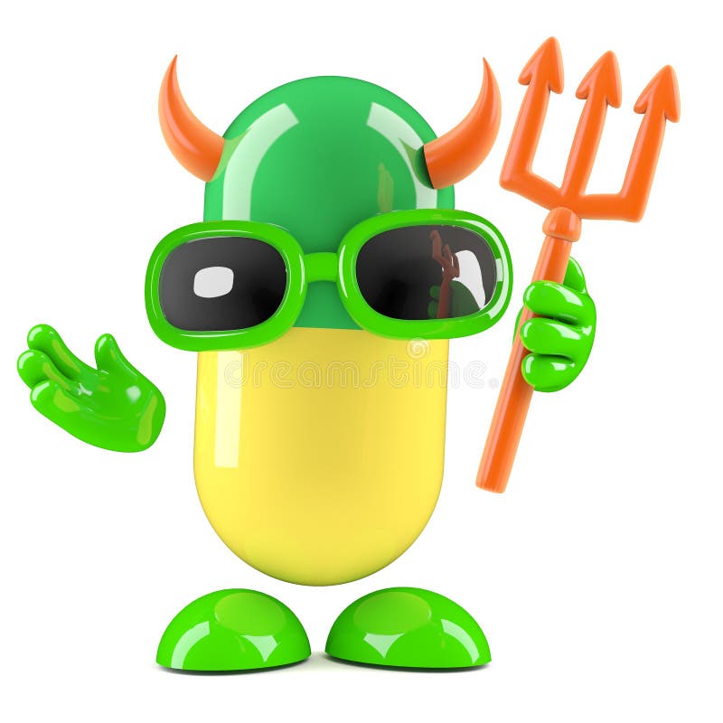 Evil pill stock illustration. Illustration of blue, nutrition - 7650465