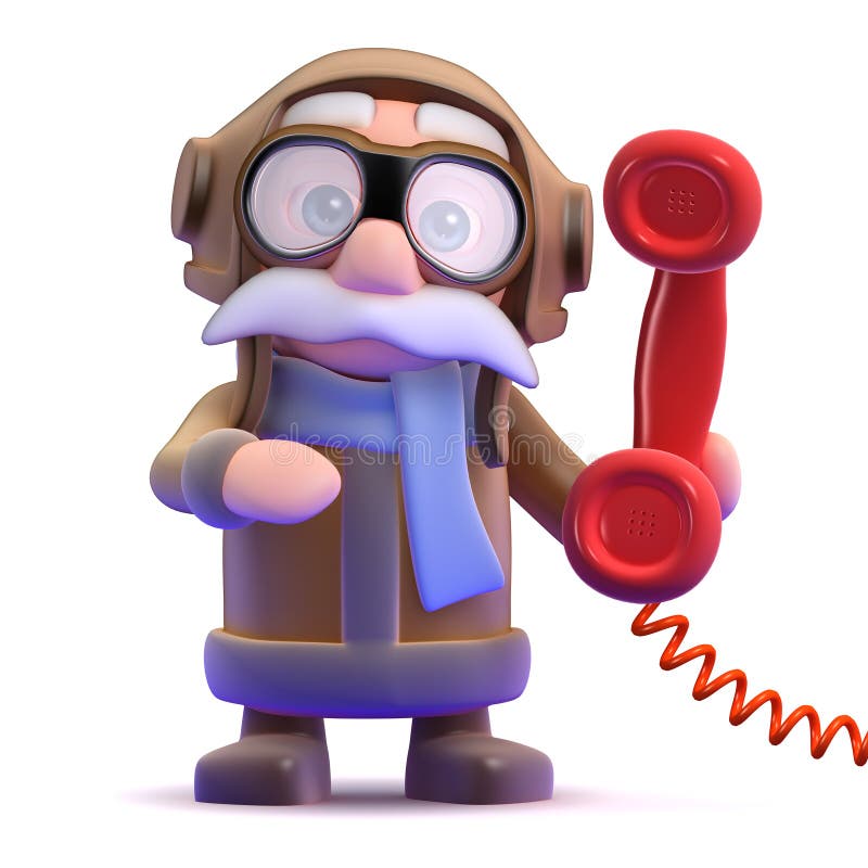 3d Pilot phone stock illustration. Illustration of aviation - 39069110