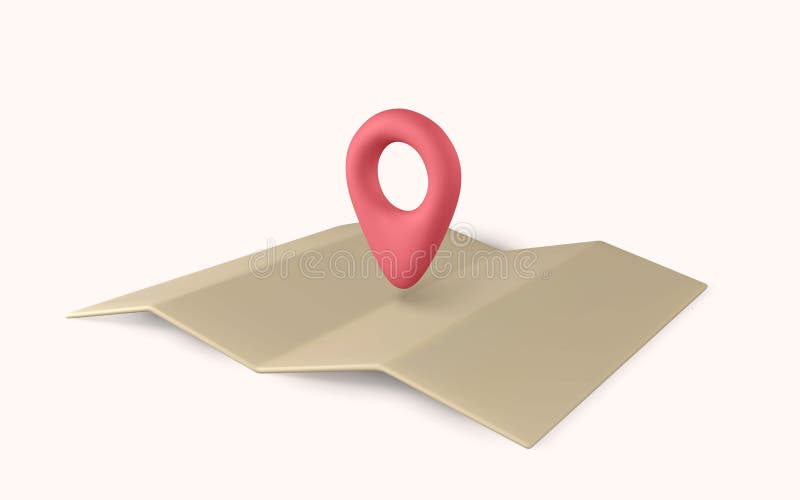 3d Pin Point Marker with Shadow. Location Icon on Map Stock Vector ...