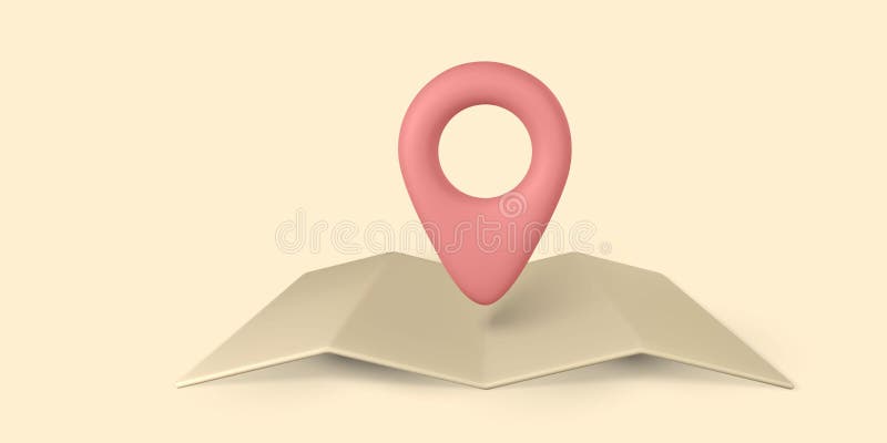 3d Pin Point Marker with Shadow. Location Icon on Map Stock Vector ...