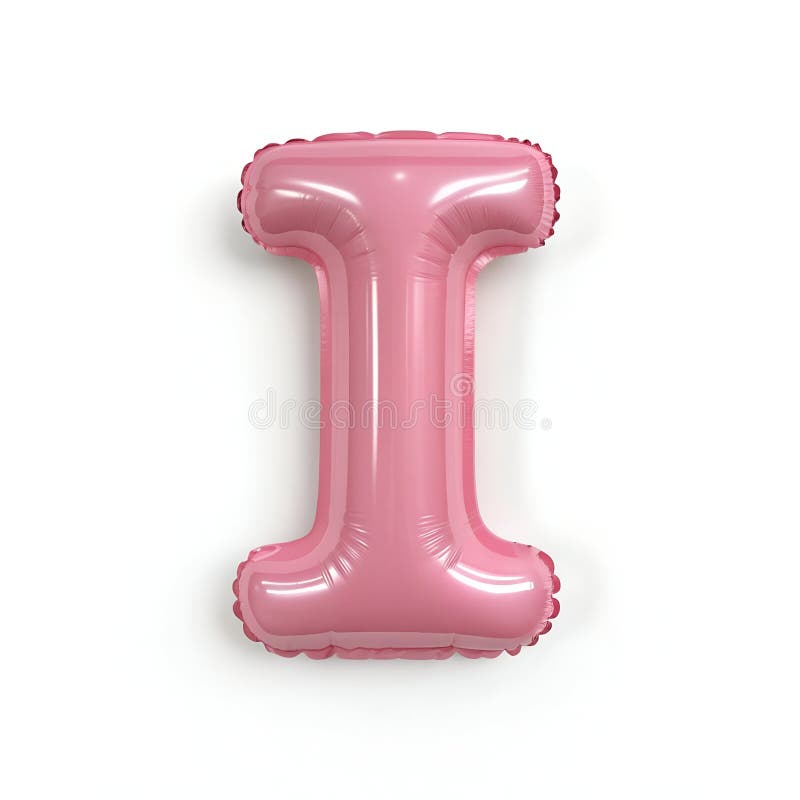 3D Pink Balloon Letter H stock illustration. Illustration of party ...