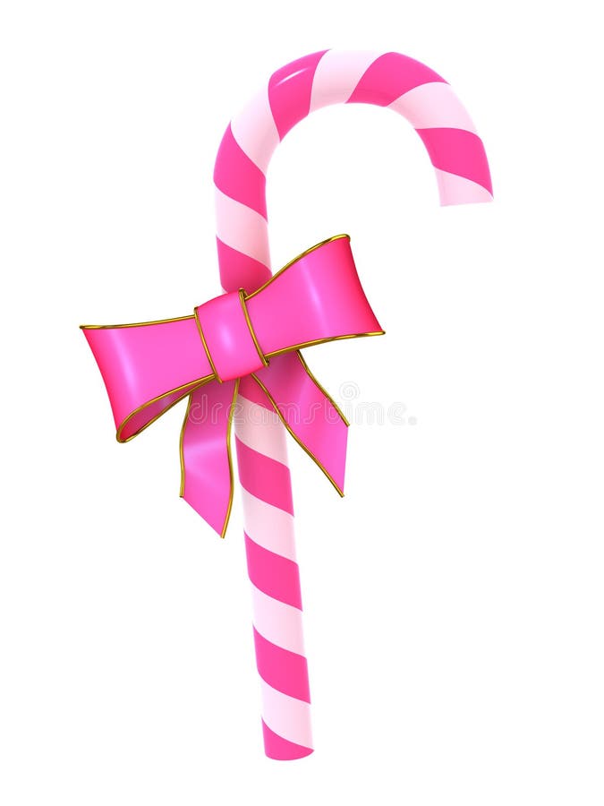 3d Pink candy with bow stock illustration. Illustration of sugar - 41844091