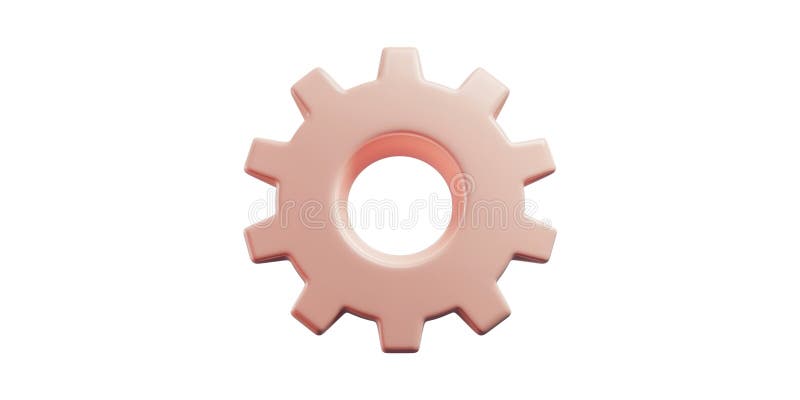 3D Pink Gear Icon. Symbol of Engineering, Technology, and Innovation ...