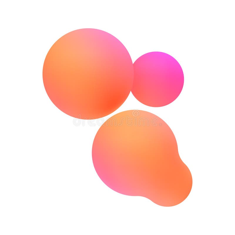 3d pink liquid blobs. stock vector. Illustration of fluid - 297299571