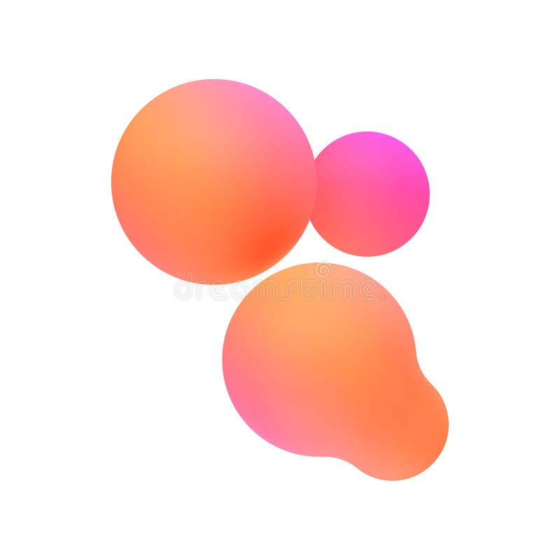 3d pink liquid blobs. stock illustration. Illustration of liquid ...