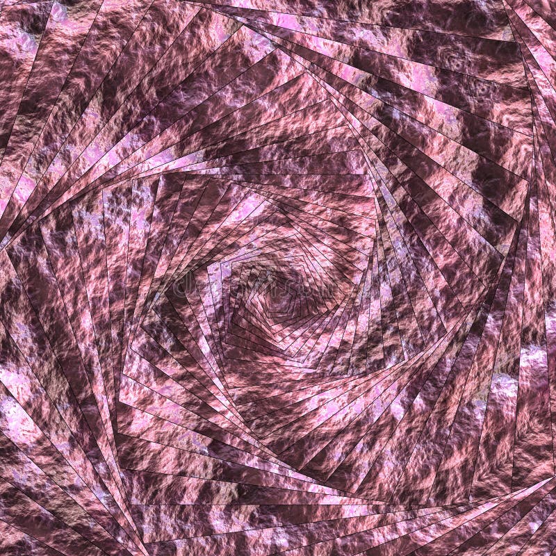 3d Pink Metallic Spiral Pattern Stock Illustration - Illustration of ...