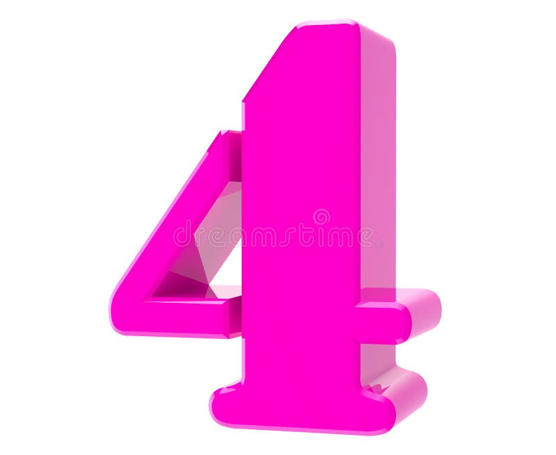 Pink Number 4 Stock Illustrations – 747 Pink Number 4 Stock ...