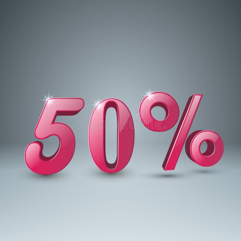 Pink Percent Sign Isolated stock illustration. Illustration of ...