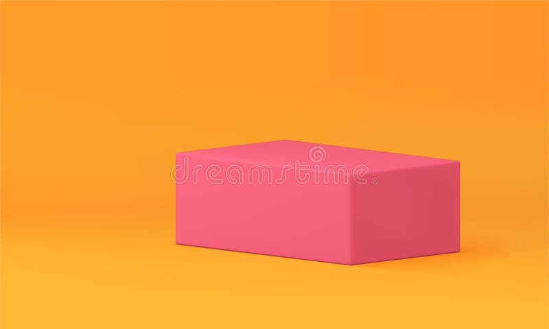3d Pink Podium Rectangular Isometric Platform for Product Presentation ...