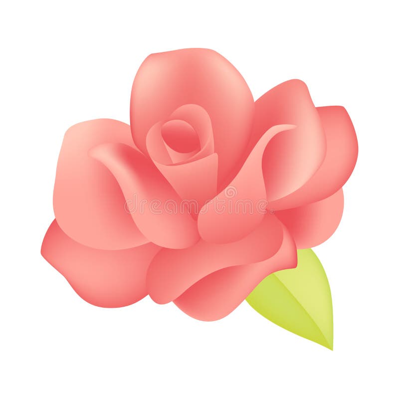 3D pink rose paper cut stock vector. Illustration of love - 141637709