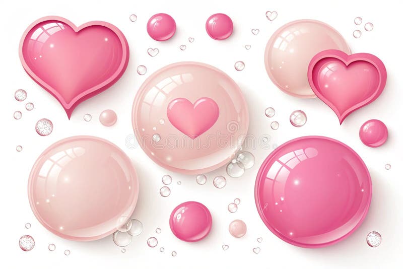 3d Pink Speech Bubble Collection Set - Generated by Ai Stock ...