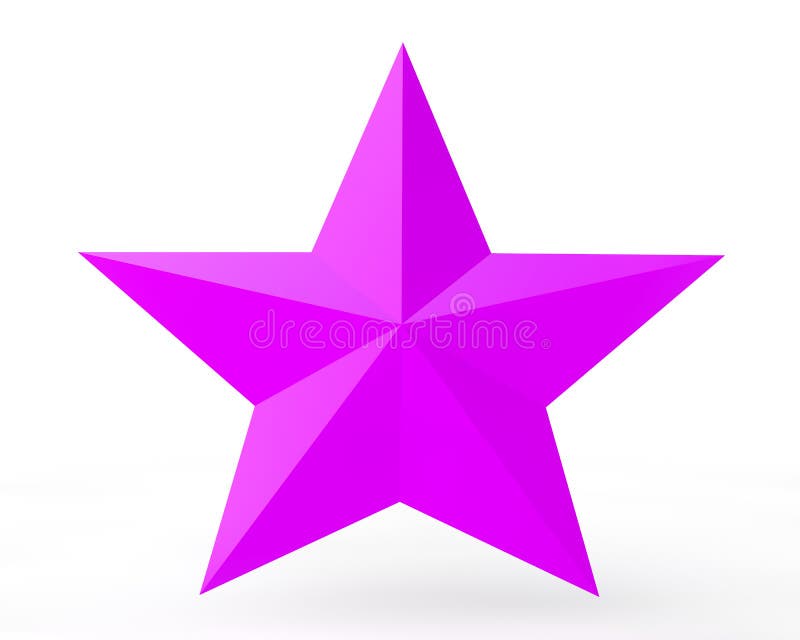 3D Pink Star on White Background Illustration 3d Rendering Stock ...