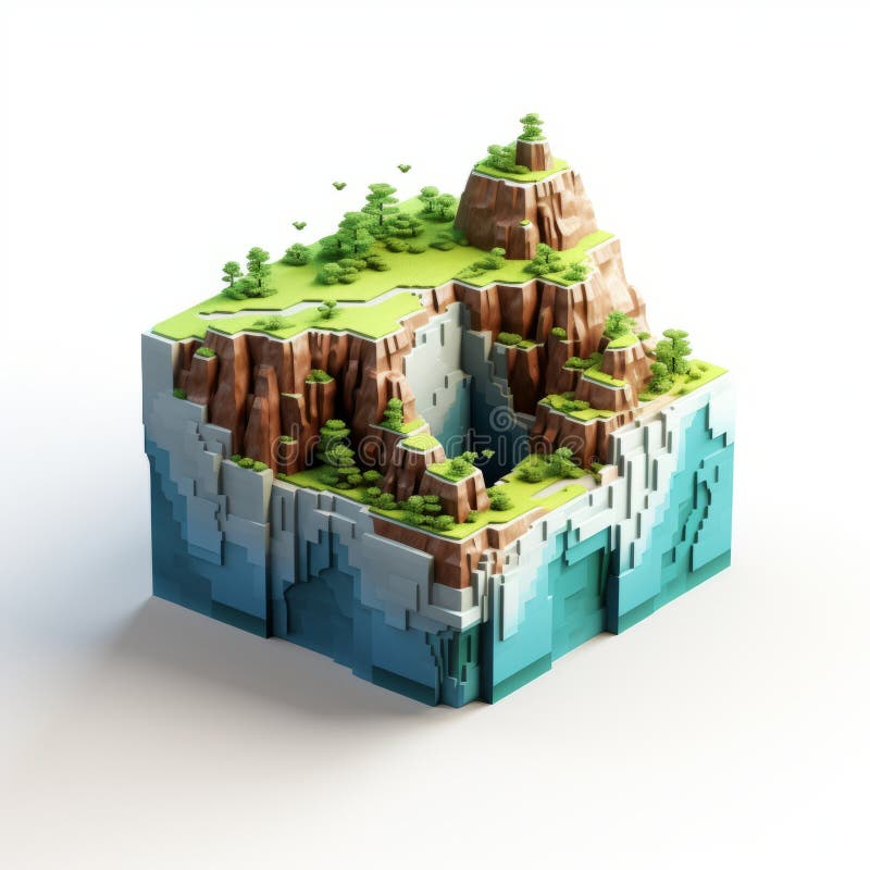 Isometric Island Pixel Stock Illustrations – 66 Isometric Island Pixel ...