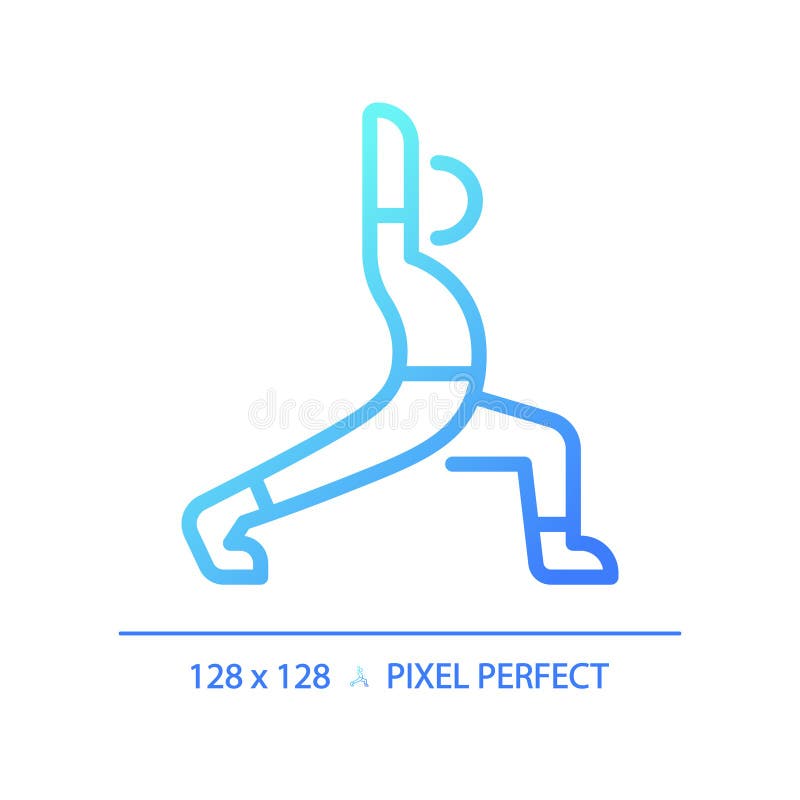Blue Gradient Exercise Linear Icon Stock Vector - Illustration of thin ...
