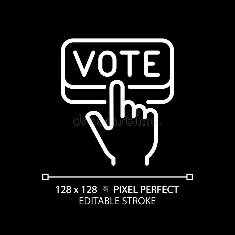 2D Pixel Perfect Hand Voting Icon for Dark Mode Stock Vector ...