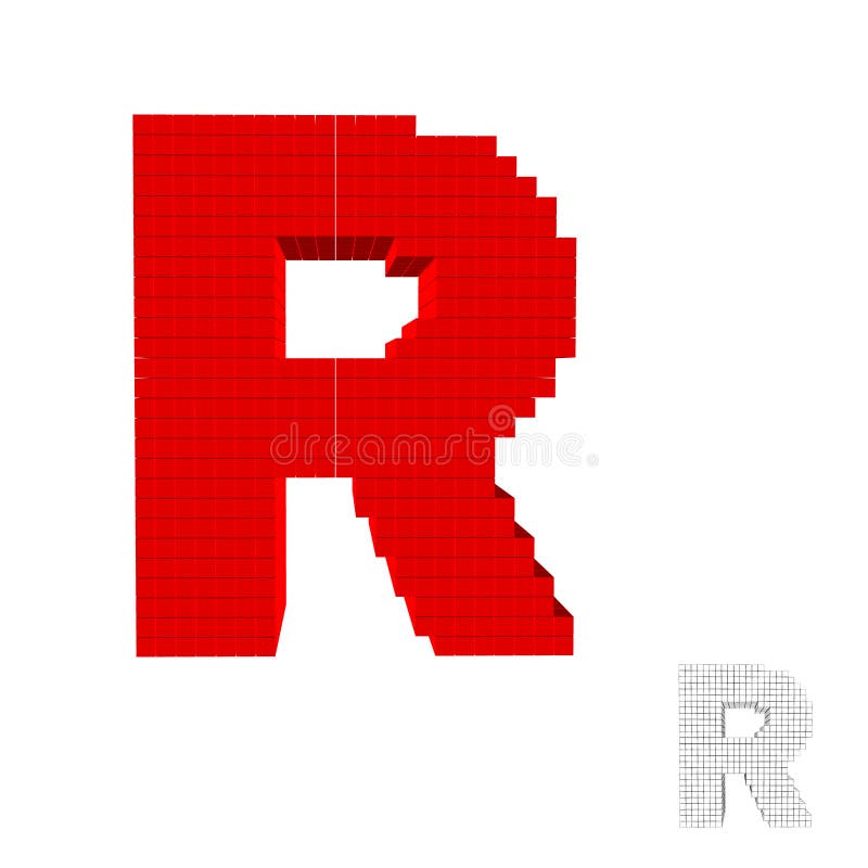Pixelated Capital Letter Stock Illustrations – 781 Pixelated Capital ...
