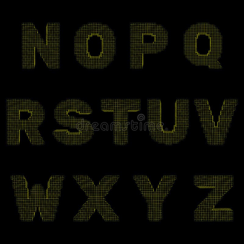 3d Pixelated Capital Letter N. Vector Illustration. Stock Vector ...