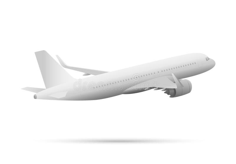 3d Plane Visualization in Bright White Color Seen from the Back Side ...