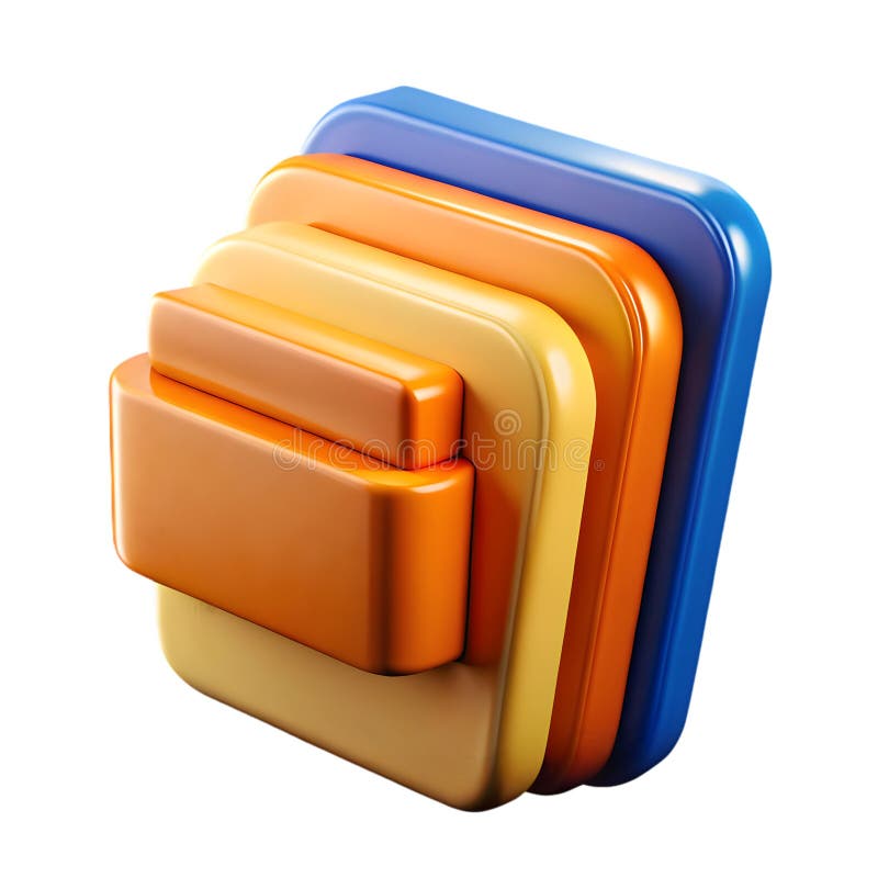 3D Plastic Folder Icon stock illustration. Illustration of plastic ...