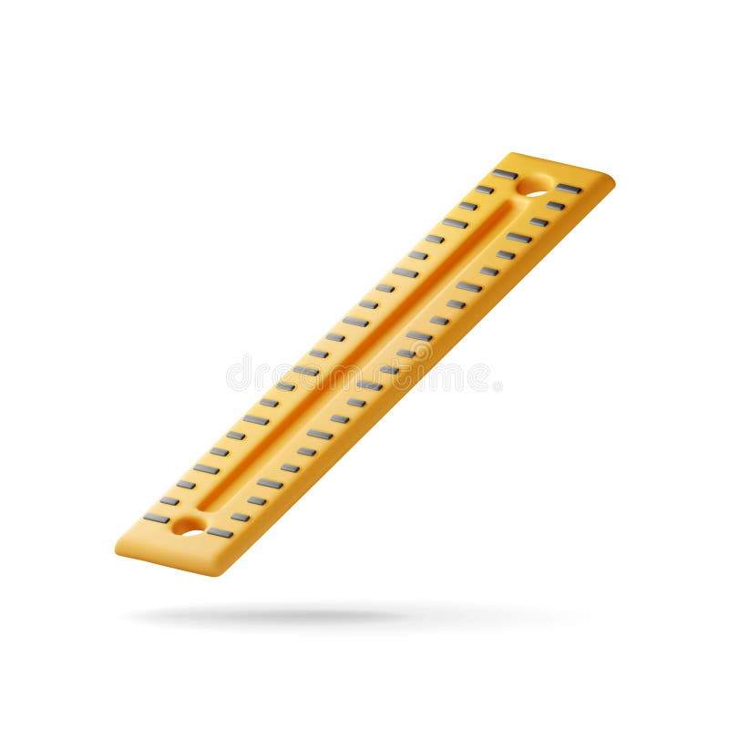 3D plastic measuring ruler stock illustration. Illustration of ...
