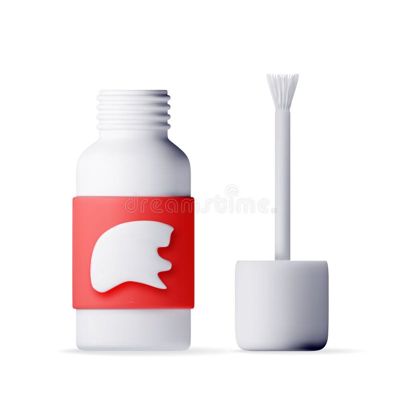 3D Plastic White Bottle with Stationery Corrector Stock Vector ...
