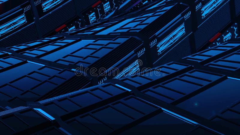 3D Platforms are Moving on Spaceship. Motion. Futuristic 3d Platforms ...