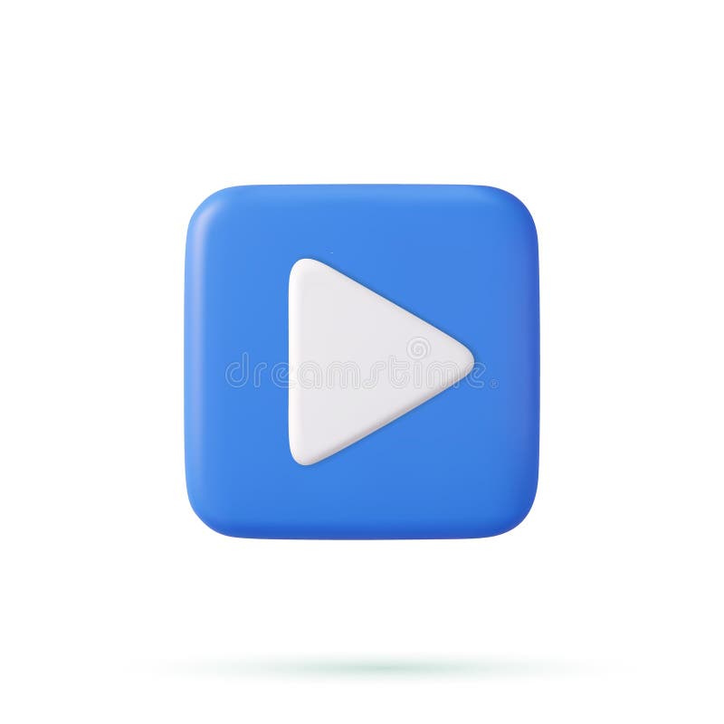 3d Play blue icon stock vector. Illustration of internet - 315156930
