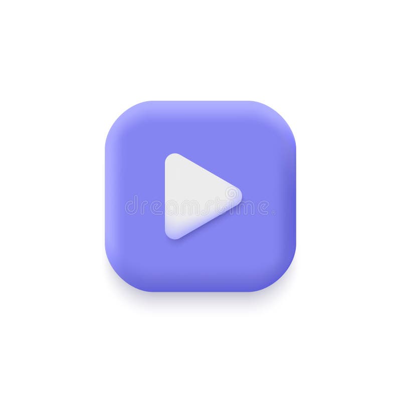 3d Play Button in Minimalistic Style.vector Illustration for the ...