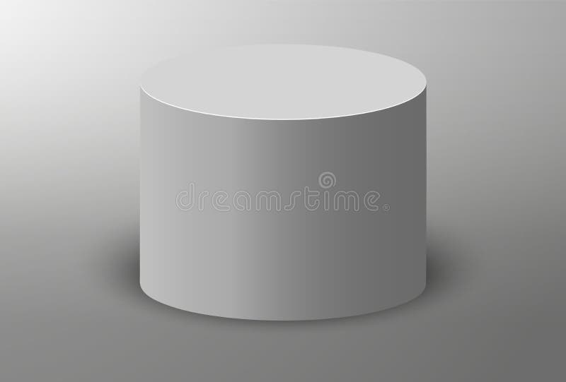 3D Podium. Pedestal Platform or Showroom Stand. White Round Studio ...