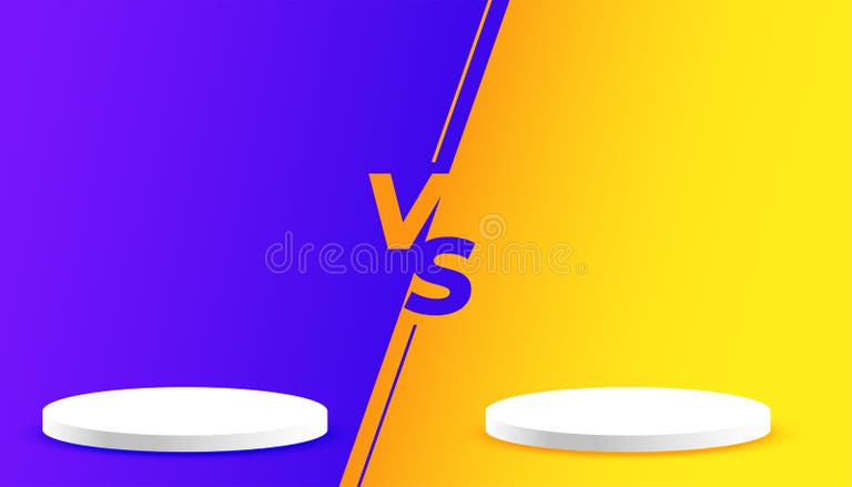 3d Podium Platform on Versus Banner for Product Comparison Stock Vector ...