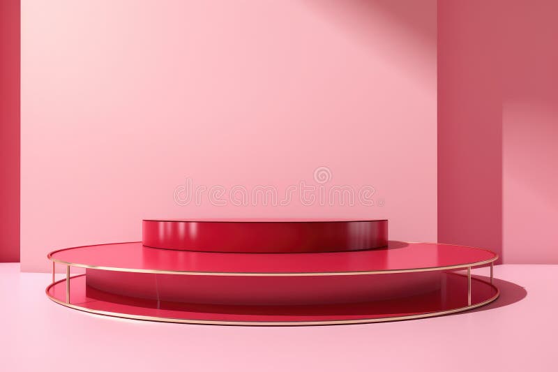 3d Podium for Product Presentation on Color Background Luxury Style 3d ...
