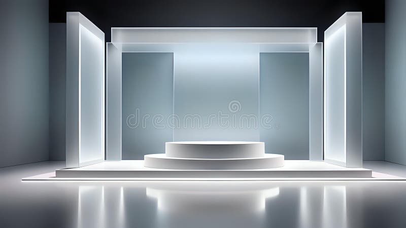 3D Podium with a Sleek Modern Design for Contemporary Product Displays ...
