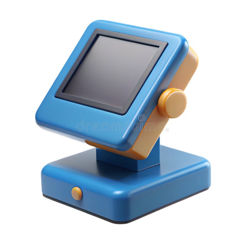 3D Point of Sale Terminal with Touch Screen on White Background 3D ...