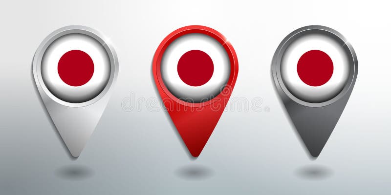 3D Pointer, Tag and Location Marker with Round Flag Nation of Laos ...