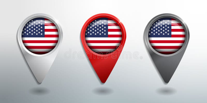 3D Pointer, Tag and Location Marker with Round Flag Nation of Laos ...