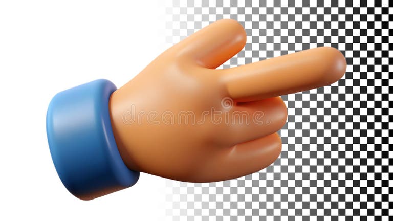 3D Pointing Hand, Direction Symbol, and Gesture Icon for Guidance Png ...