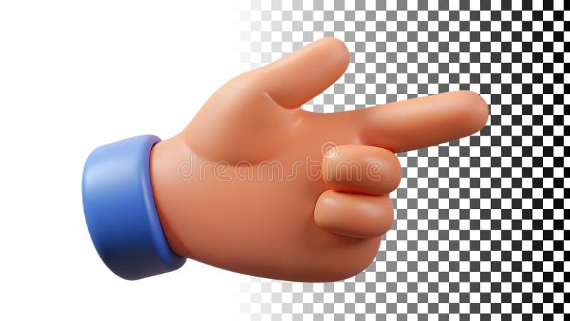 3D Pointing Hand, Direction Symbol, and Gesture Icon for Guidance ...