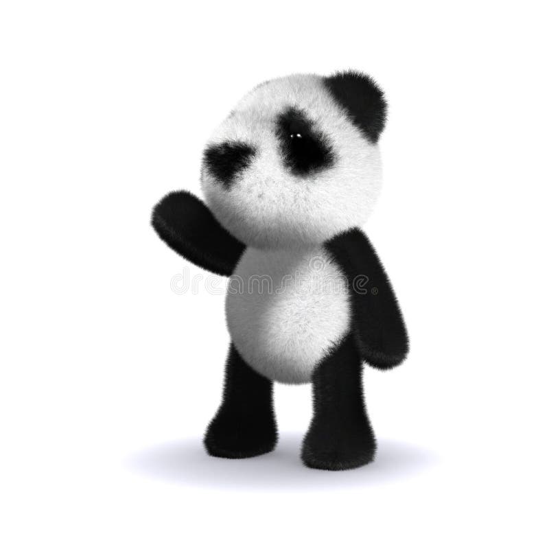 3d Pointing panda stock illustration. Illustration of panda - 39407634
