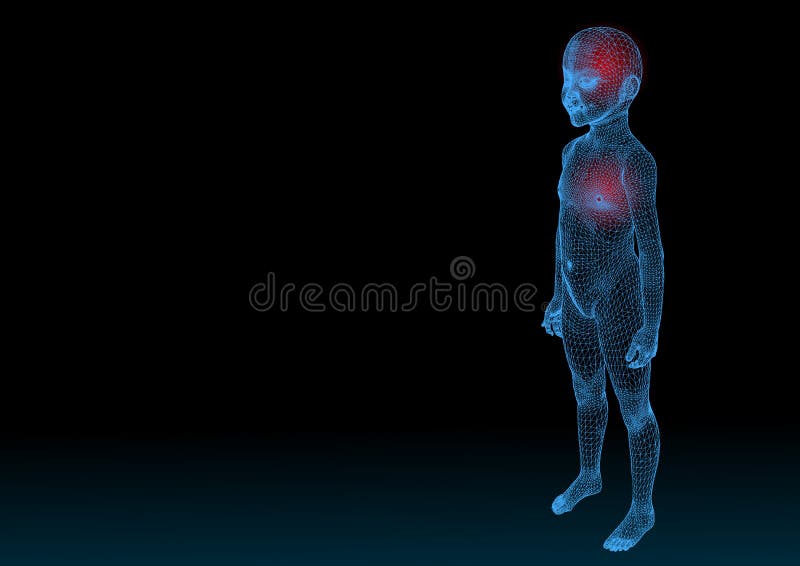 Abstract Vector Illustration of Human Body on White Background Stock ...
