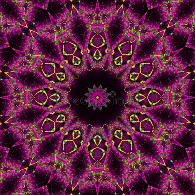 3d Polygonal Violet Gold Geometric Pattern Stock Illustration ...