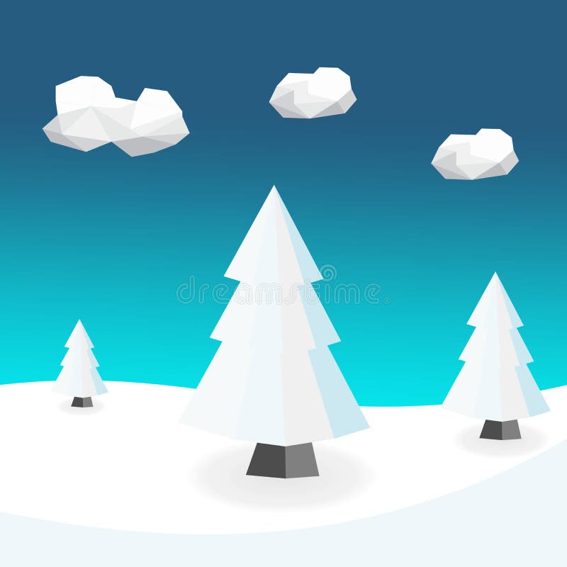Low Poly Winter Landscape Vector Background Stock Illustrations – 305 ...