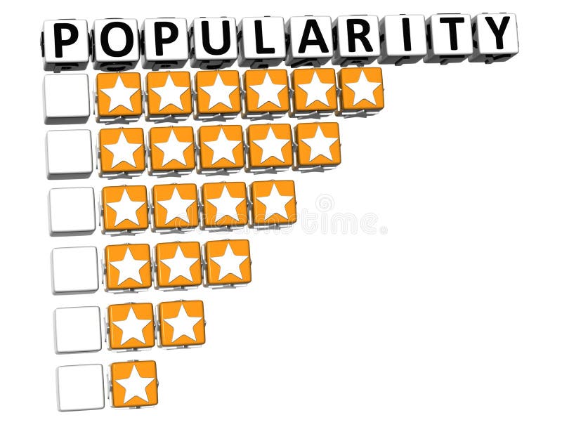 Popularity Text Being Build by a Tower Crane Stock Illustration ...